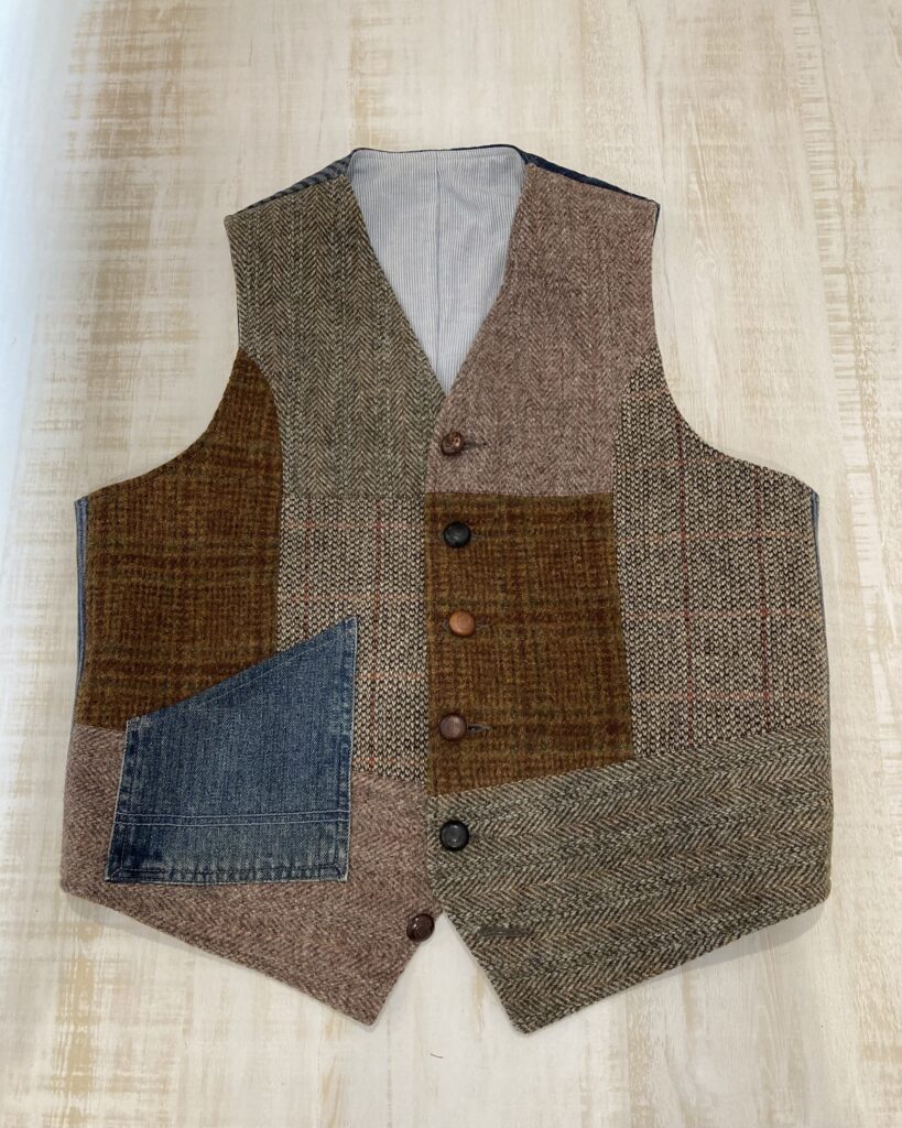 Vintage Harris Tweed Patchwork - 京都でヴィンテージアイテムのオーダーメイドならflax_df
